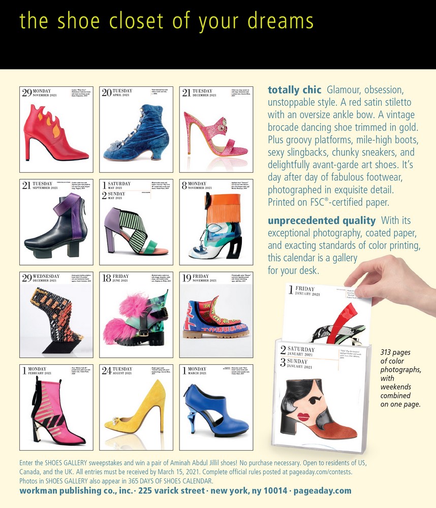 Shoes - 2021 Daily Desk Calendar, Page-A-Day Gallery Calendar by ...
