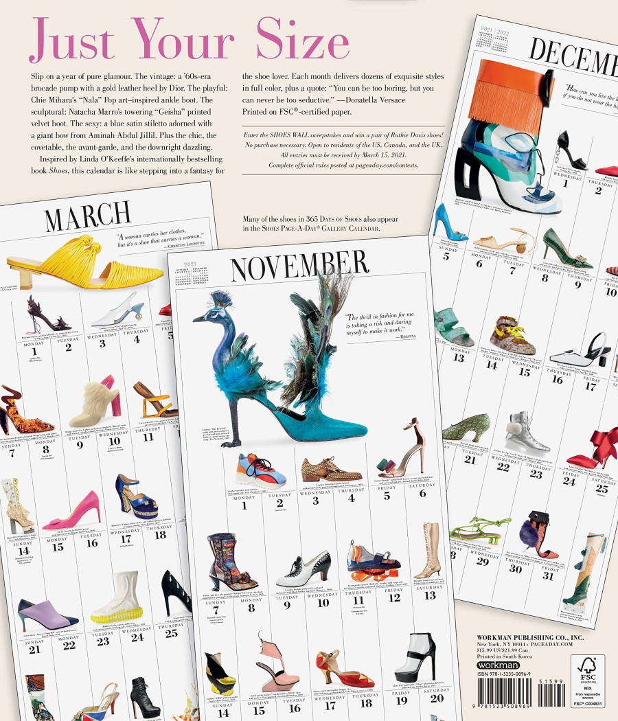 365 Days of Shoes Picture-A-Day - 2021 Deluxe Wall Calendar by Workman ...