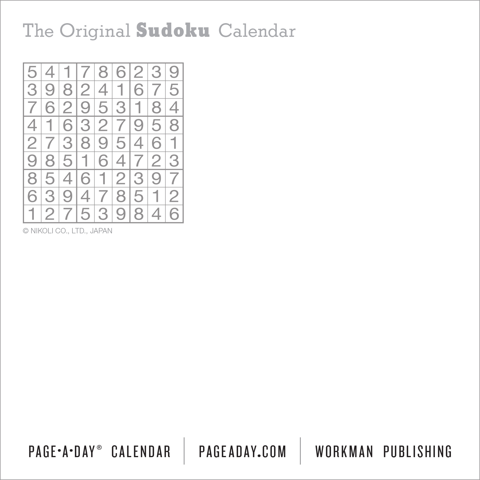 Original Sudoku Page-A-Day Calendar 2024, 366 Puzzles From the Editors ...