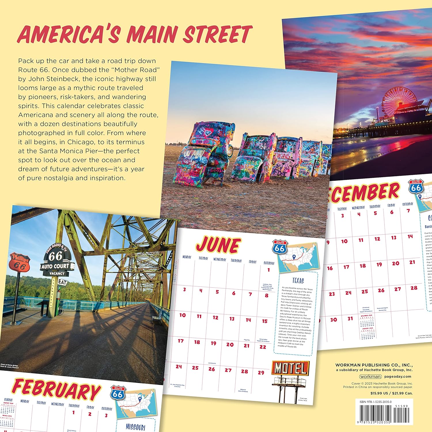 Route 66 - 2024 Wall Calendar, Get Your Kicks on America's Greatest ...