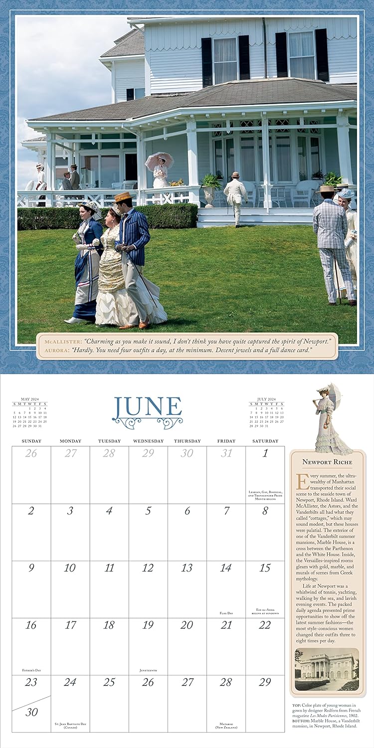 The Gilded Age - 2024 Wall Calendar, Indulge in the Fashion, the ...