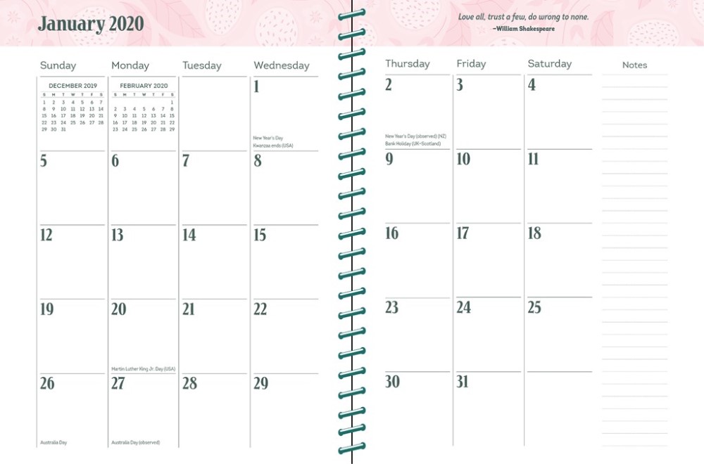 Posh: Organized Living Dragonfruity - 2020 Diary, Monthly/Weekly ...