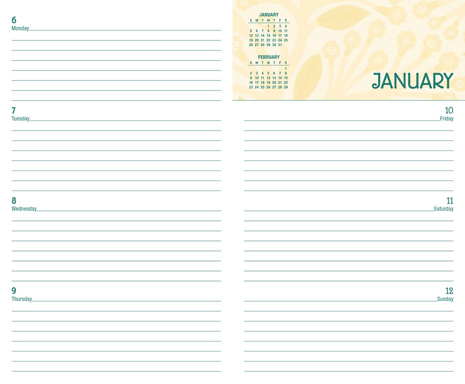 Posh : Trumpet Vines - 2020 Diary, 2019-2020 Monthly/Weekly Planning ...