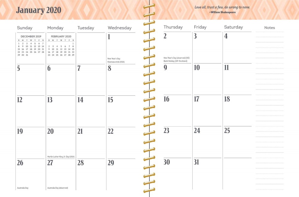 Posh: Organized Living Dazzling Diamonds - 2020 Diary, Monthly/Weekly ...