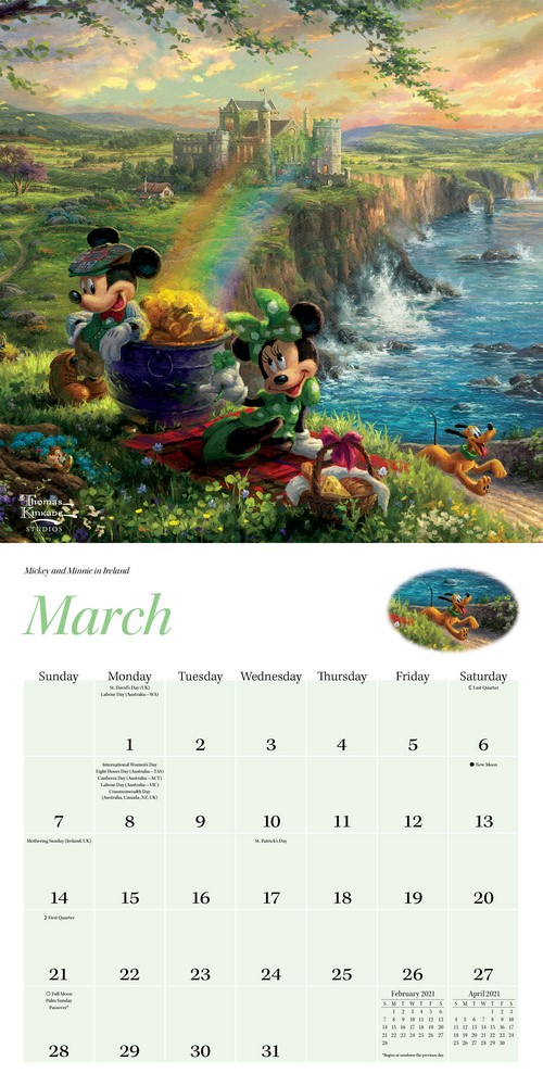 Disney Dreams Collection by Thomas Kinkade Studios - 2021 Wall Calendar ...