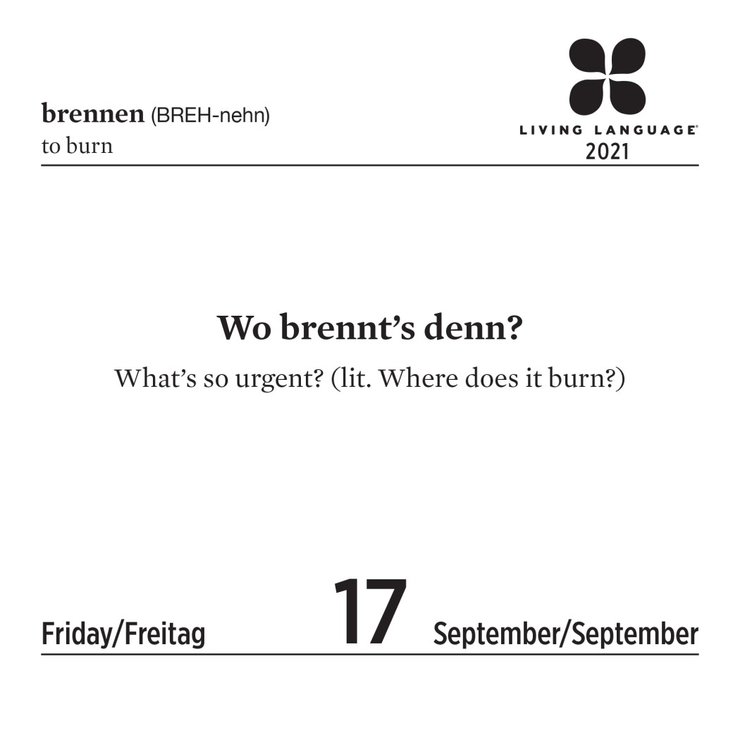 Living Language: German - 2021 Daily Desk Calendar by Random House ...