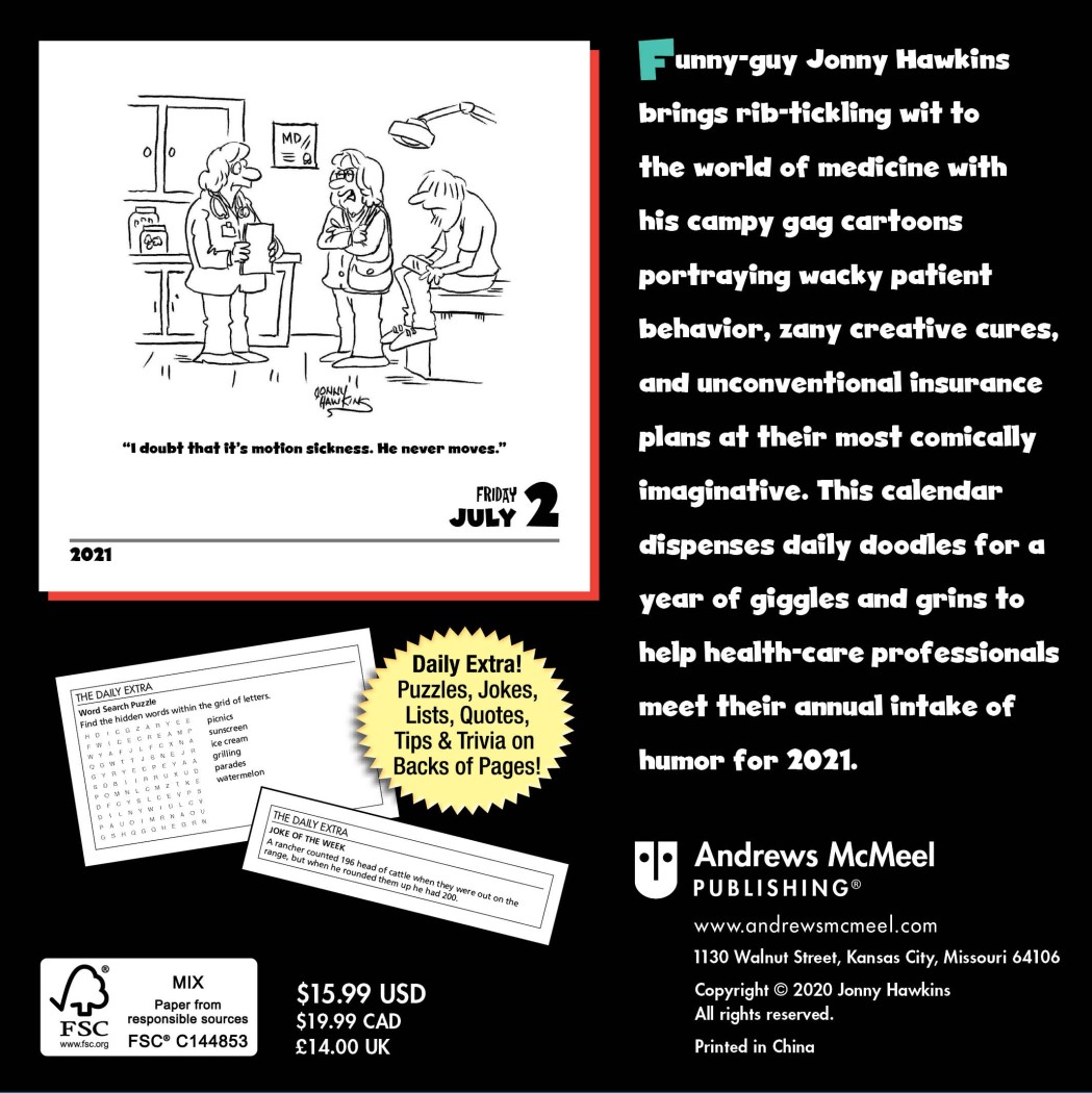 Medical Cartoon-A-Day 2021 Desk Calendar, A Daily Dose of Humor by ...