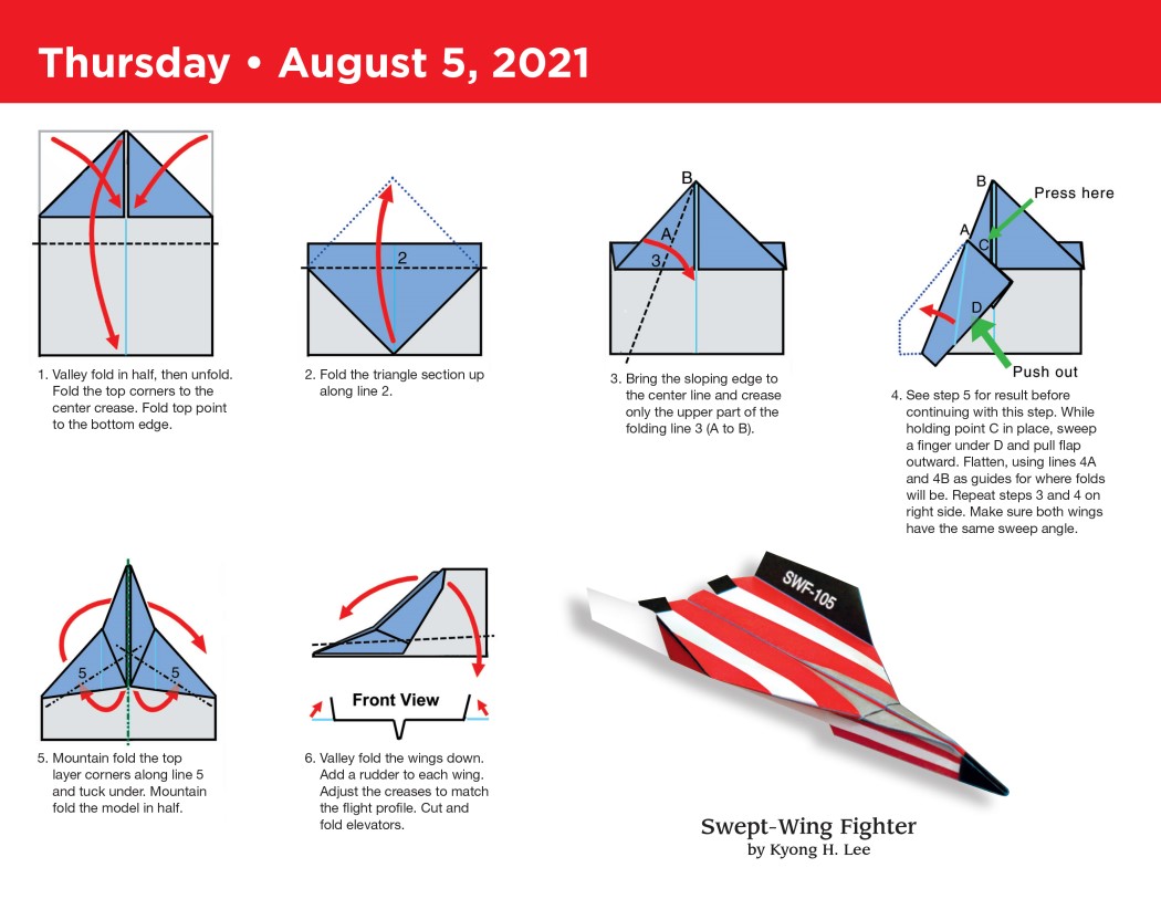 Paper Airplane - Fold-A-Day 2021 Desk Calendar by Kyong Lee ...