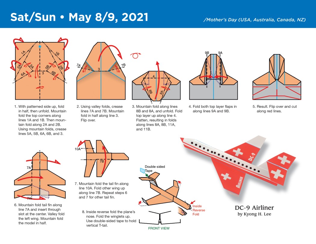 Paper Airplane - Fold-A-Day 2021 Desk Calendar by Kyong Lee ...