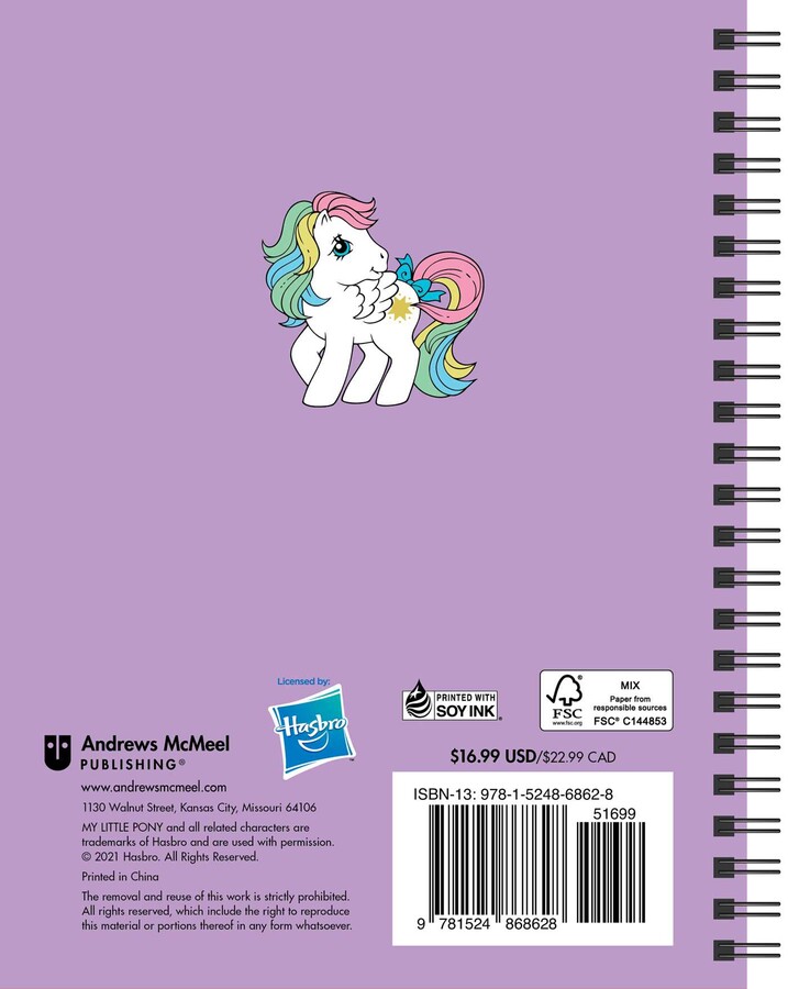 My Little Pony Retro 2022 Monthly/Weekly Planner Calendar by Hasbro ...
