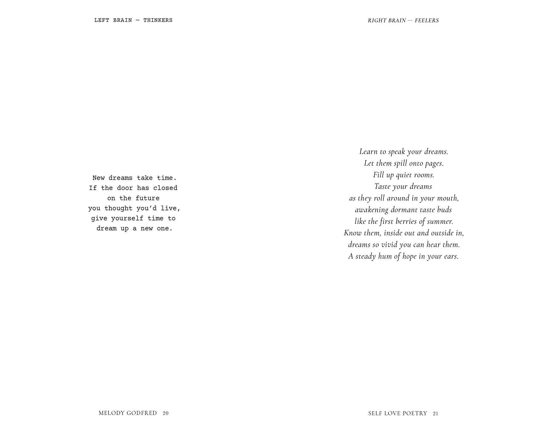 Self Love Poetry, For Thinkers & Feelers by Melody Godfred ...