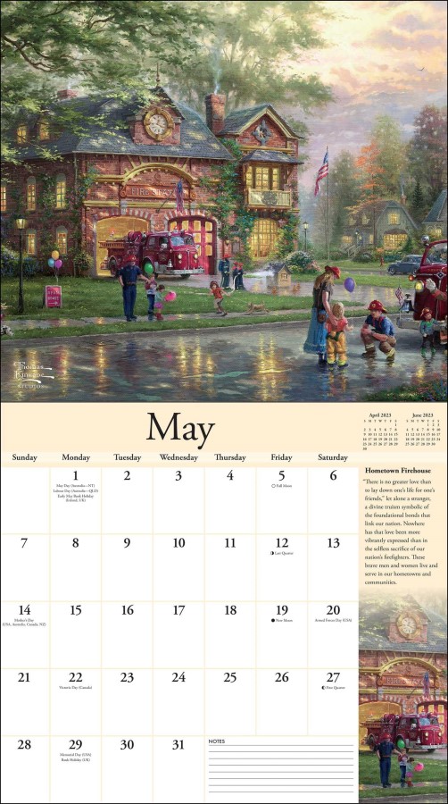 Thomas Kinkade Special Collector's Edition - 2023 Deluxe Wall Calendar ...