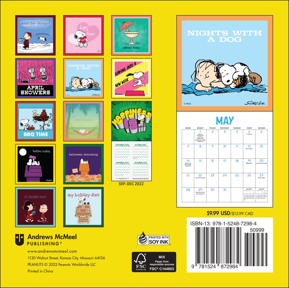 Peanuts - 2023 Mini Wall Calendar by Peanuts Worldwide LLC ...