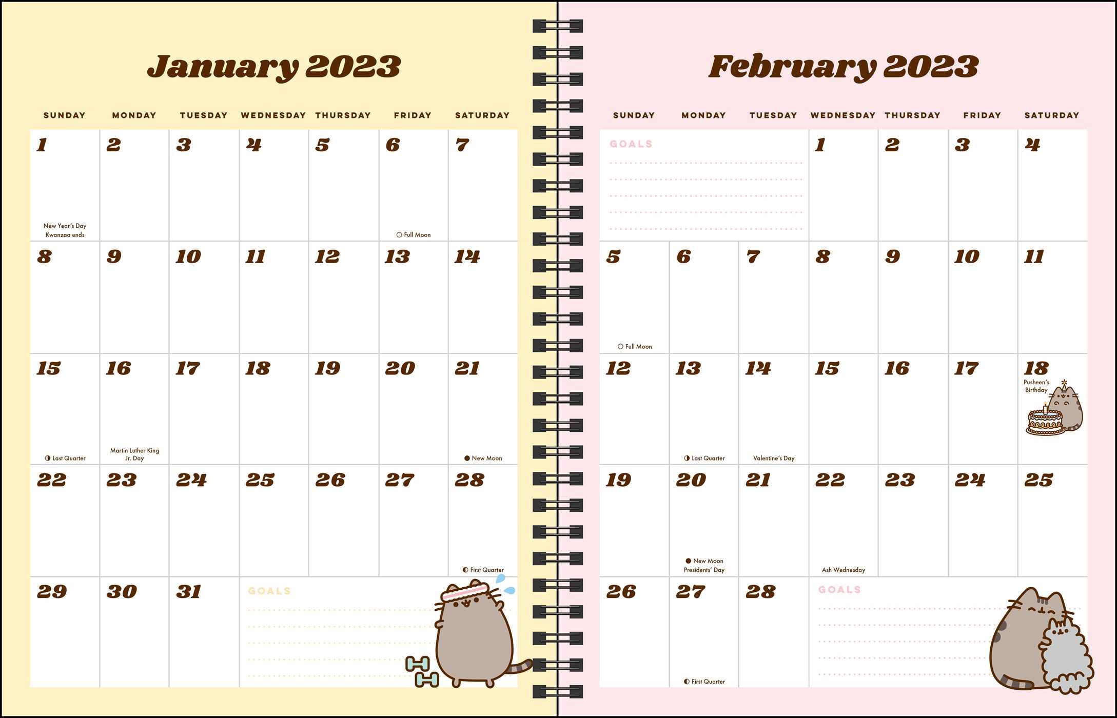 Pusheen - 2022-2023 Weekly/Monthly Planner Calendar, 16-Month ...