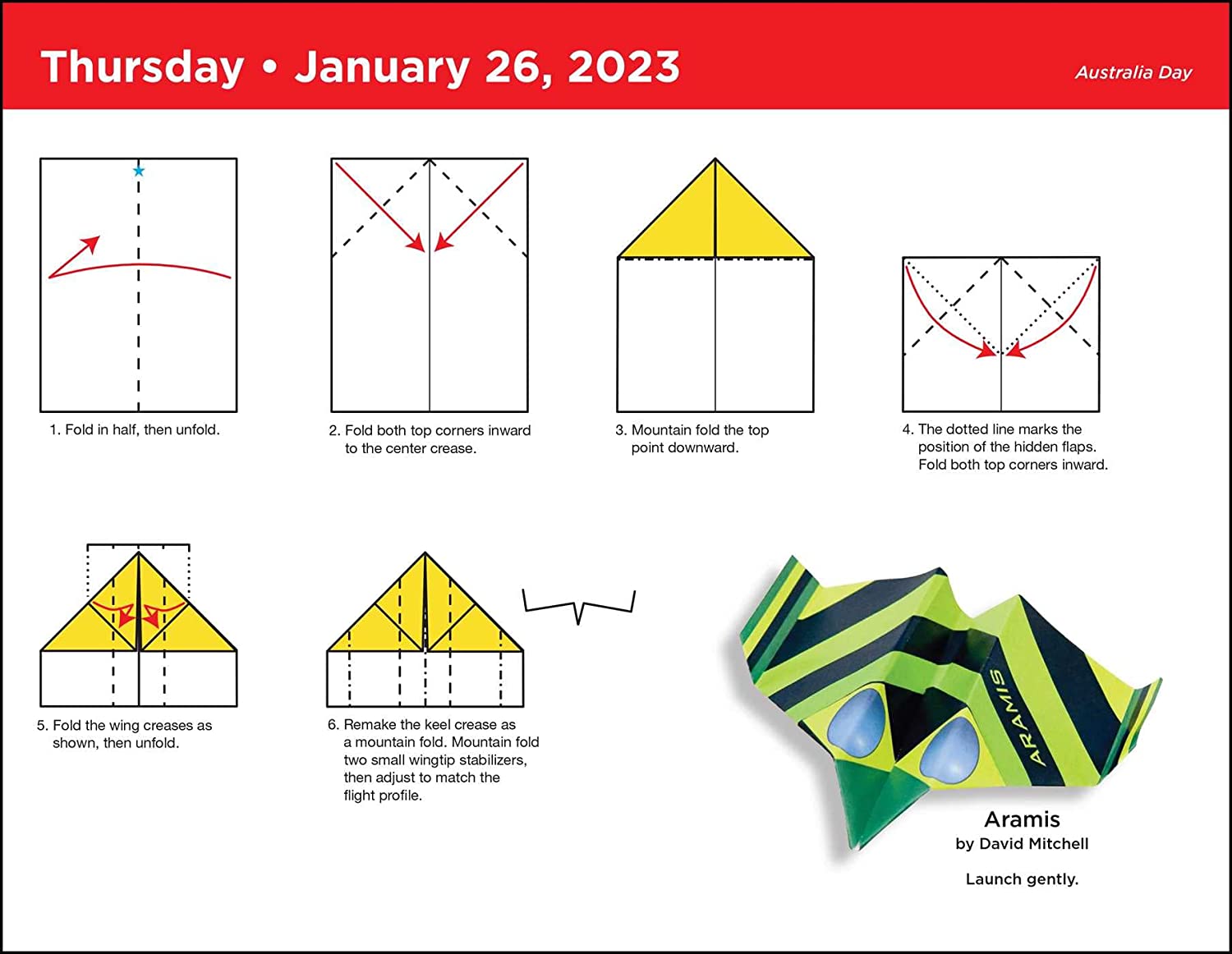 Paper Airplane 2023 Fold-A-Day Calendar by Kyong Lee | 9781524873448 ...
