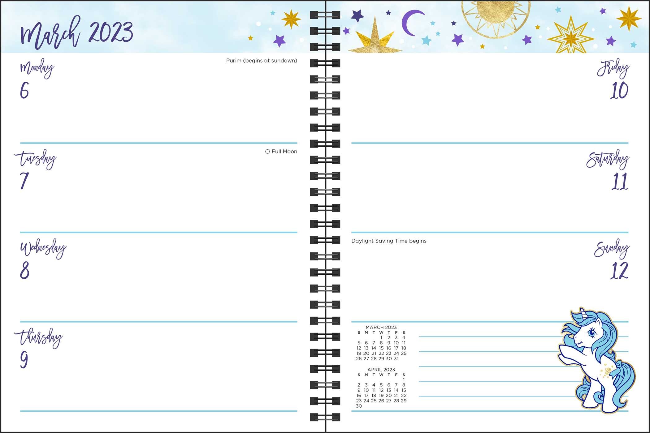 My Little Pony Retro - 2022-2023 Weekly/Monthly Planner Calendar, 16 ...