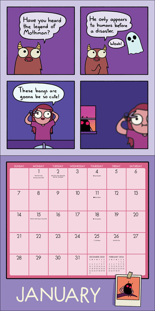 Cryptid Club 2024 Wall Calendar by Sarah Andersen | 9781524880040 | Booktopia