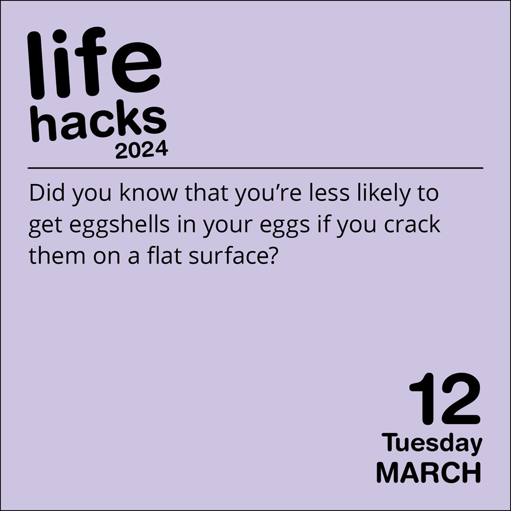 Life Hacks - 2024 Daily Desk Calendar, Tips, Tricks, and Daily DIYs to ...