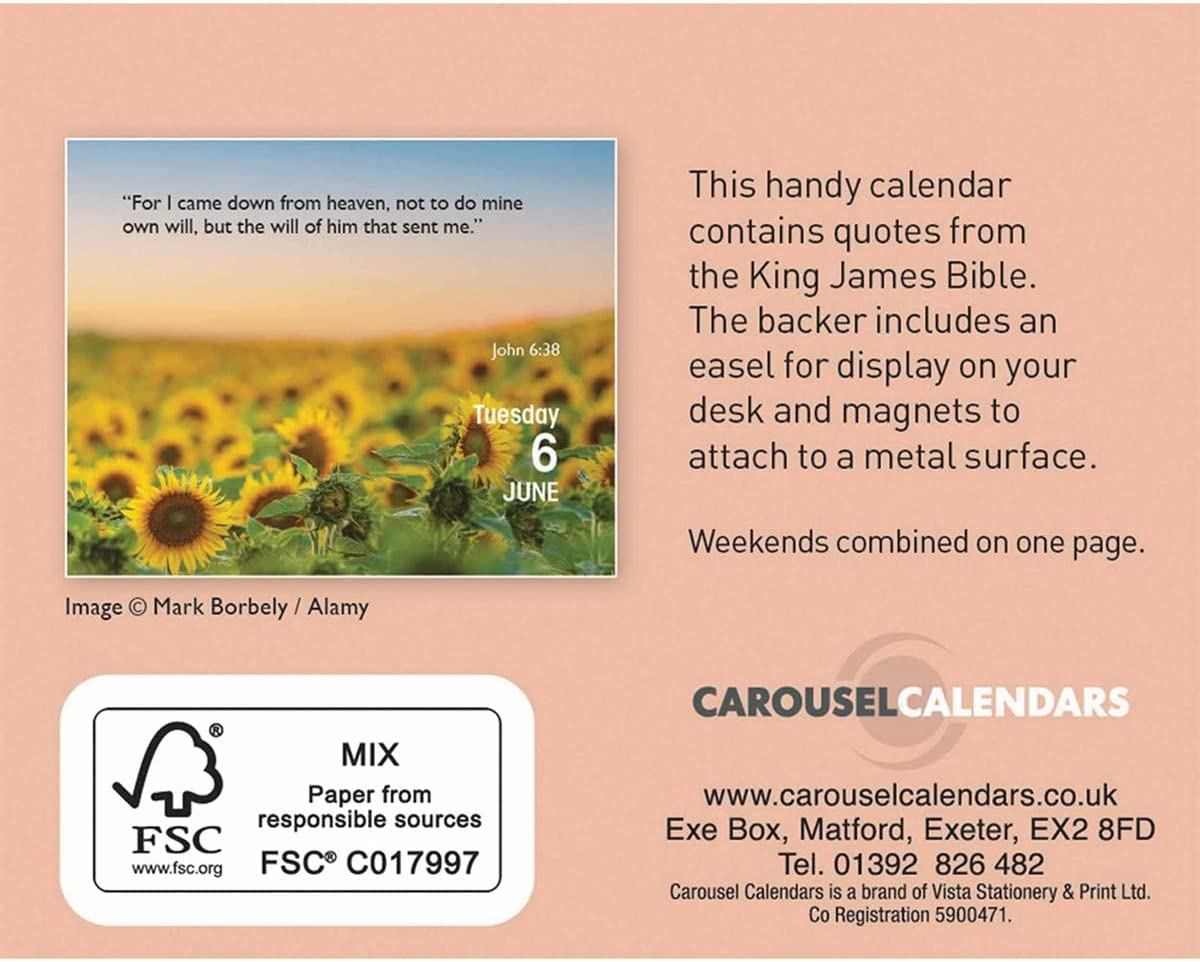 Bible Verse a Day - 2023 Mini Daily Desk Calendar by Carousel Calendars ...