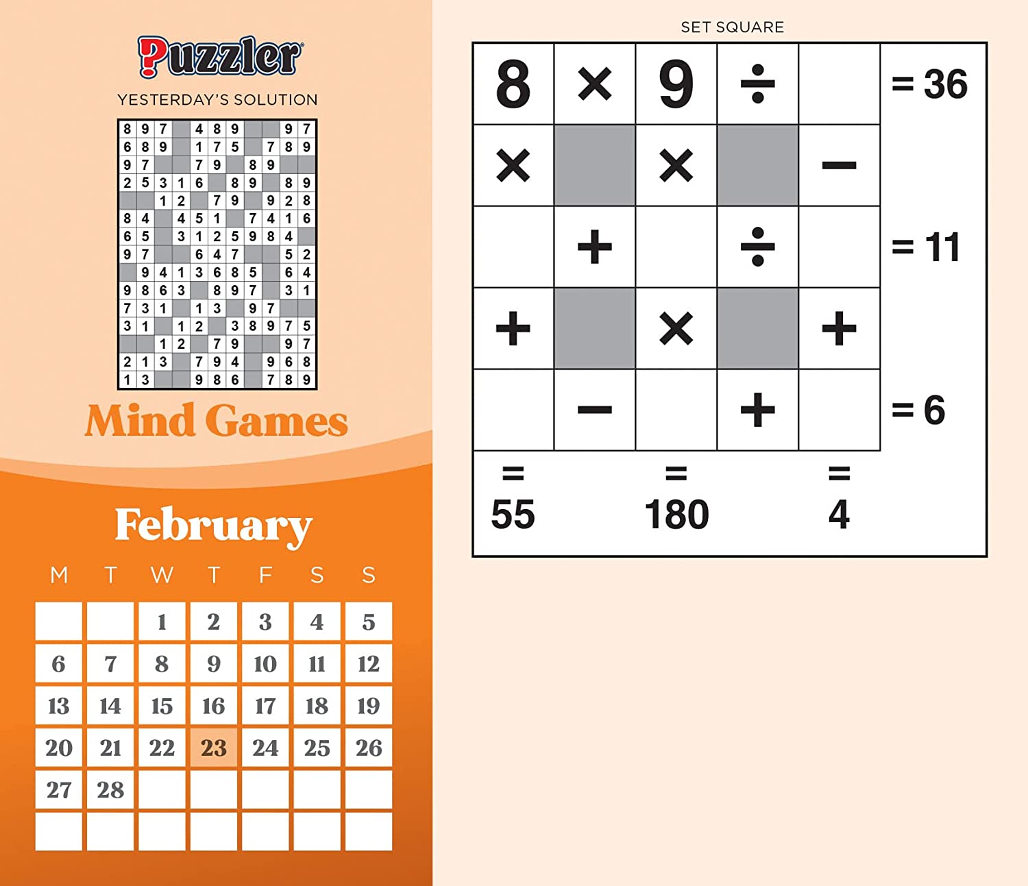 Mind Games - 2023 Daily Desk Calendar by Puzzler | 9781529827934 ...