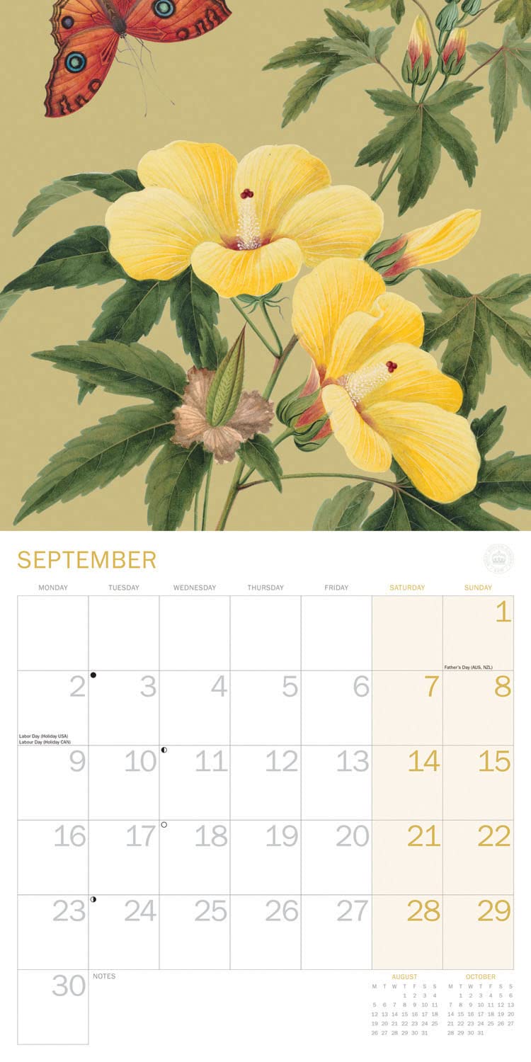 Floral Illustrated (Royal Botanic Gardens Kew) - 2024 Wall Calendar by ...