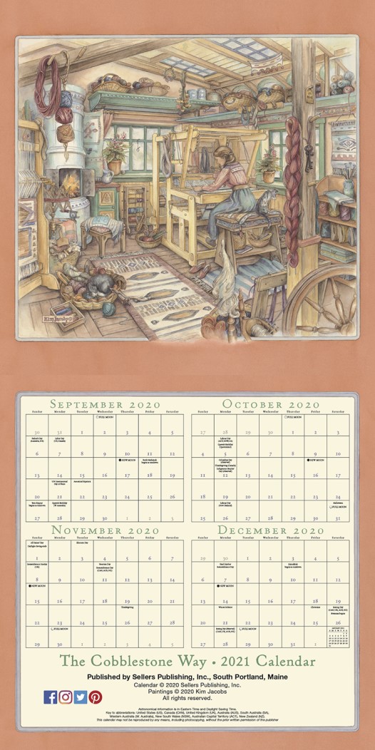 2021 the Cobblestone Way 16-Month Wall Calendar by Kim Jacobs ...
