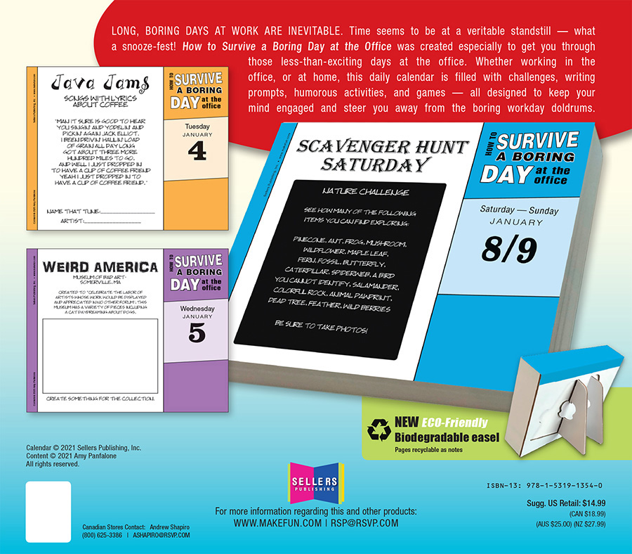 How to Survive a Boring Day at the Office - 2022 Desk Calendar by ...