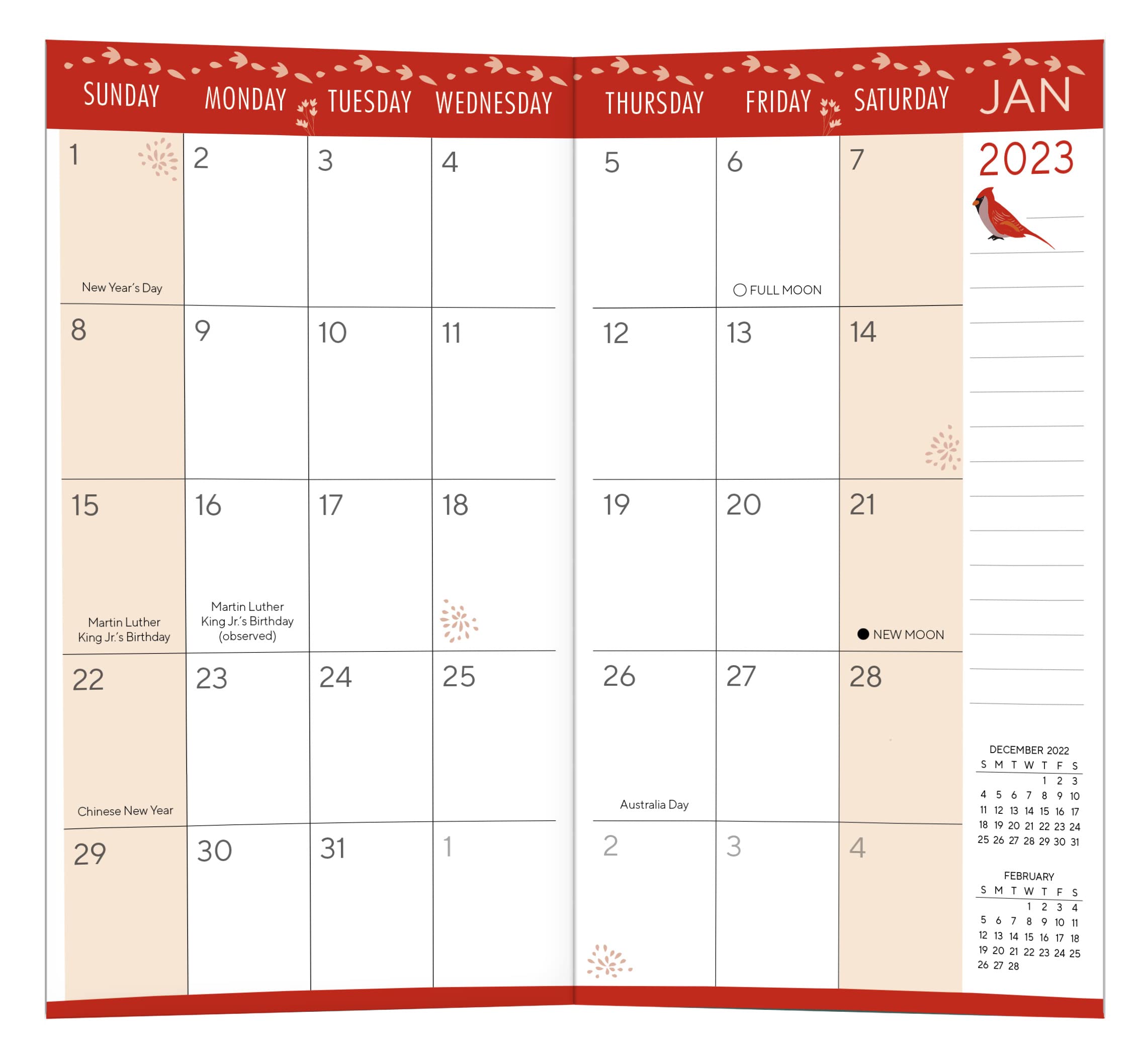 Cardinals - 2023 Pocker Diary (Two-Year-Plus Pocket Planner), August ...