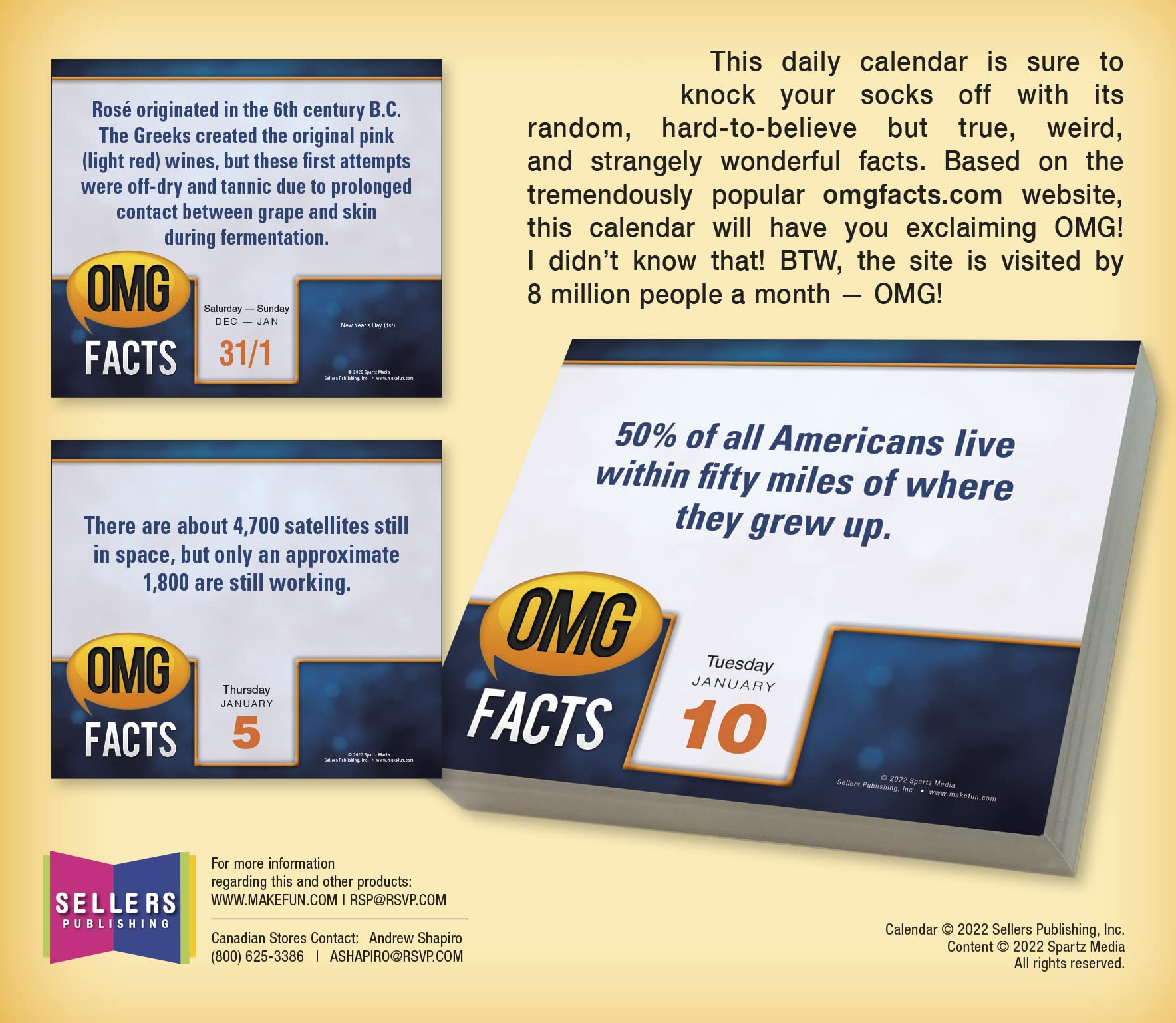 Omg Facts - 2023 Daily Desk Calendar by Spartz Media | 9781531917111 ...