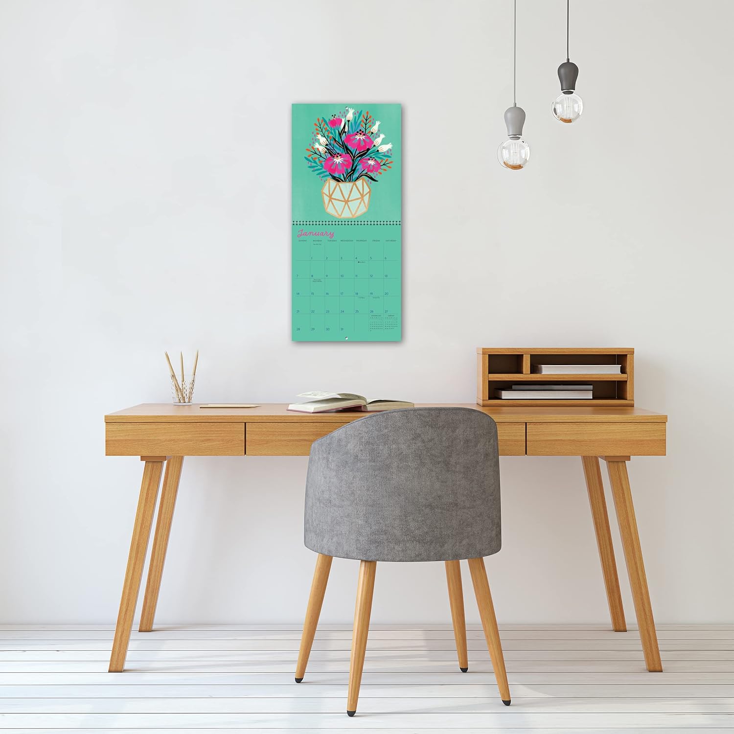 Jess Phoenix: Floral Pop - 2024 Wall Calendar, Horizontal Designer Wall ...