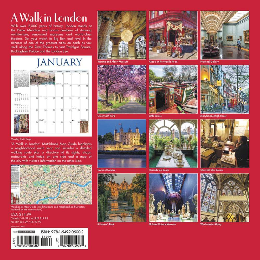A Walk in London 2020 Wall Calendar by Willow Creek Press ...