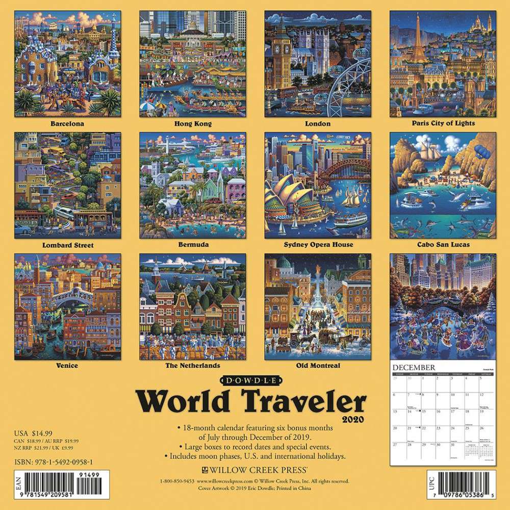 World Traveler by Dowdle 2020 Wall Calendar by Eric Dowdle ...