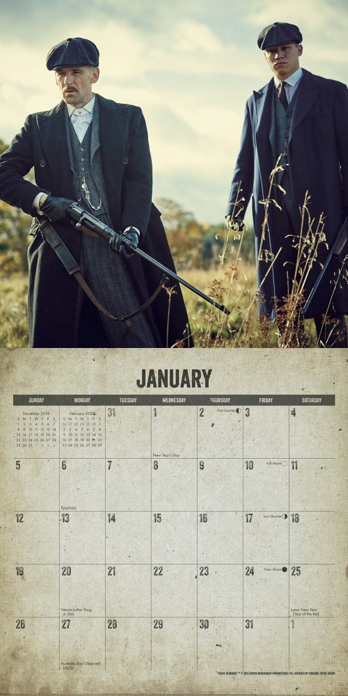 Peaky Blinders - 2020 Mini Wall Calendar by Steven Knight ...