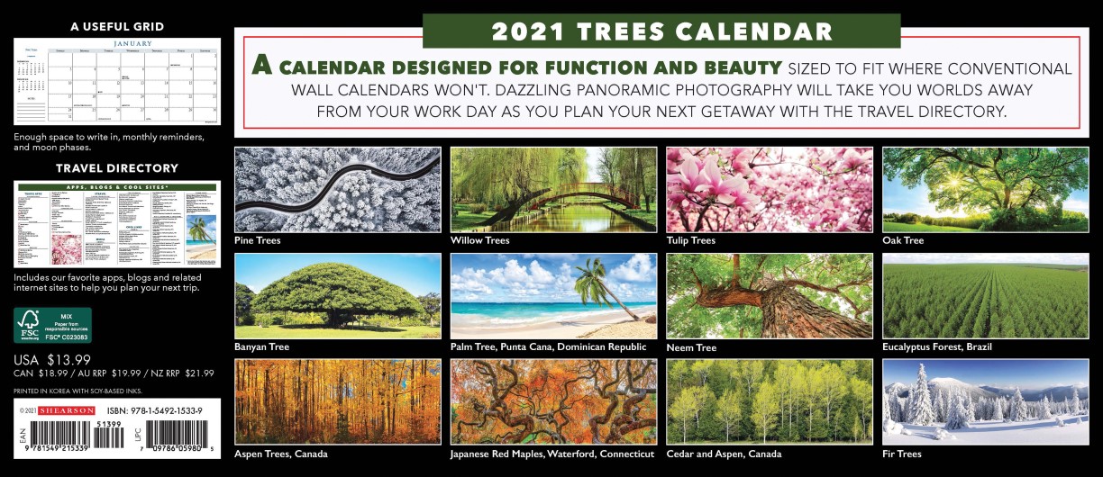 Trees Panoramic - 2021 Wall Calendar by Willow Creek Press ...