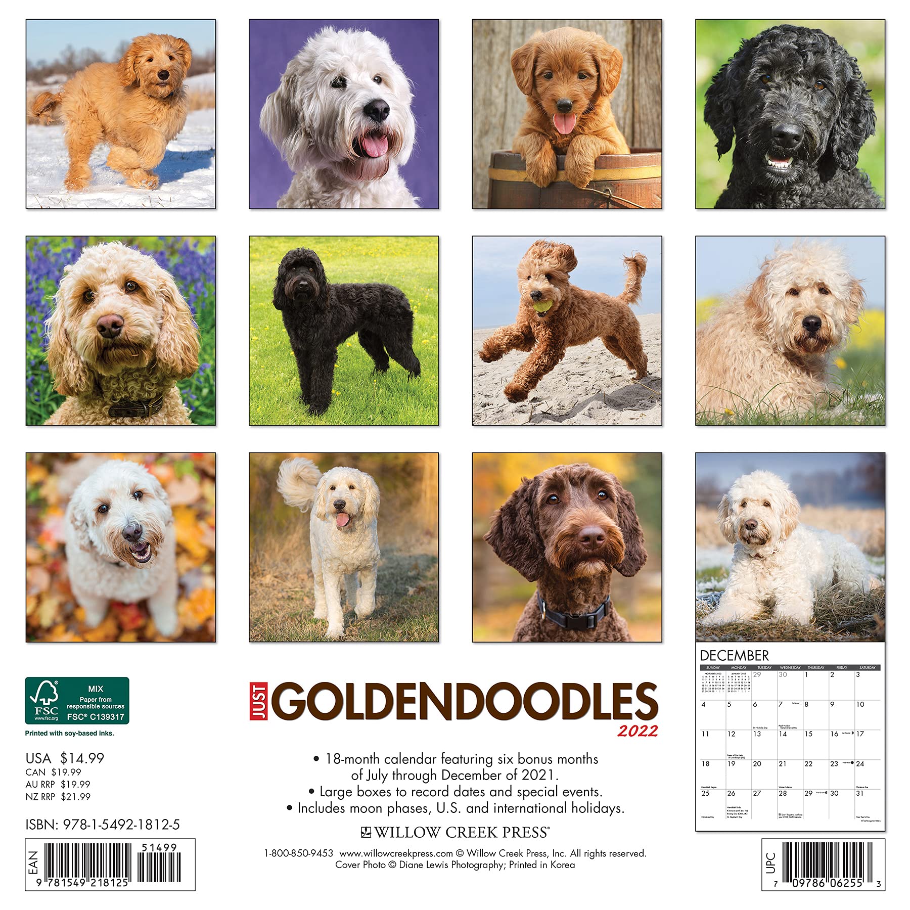 Just Goldendoodles - 2022 Wall Calendar, Dog Breed Wall Calendar by ...