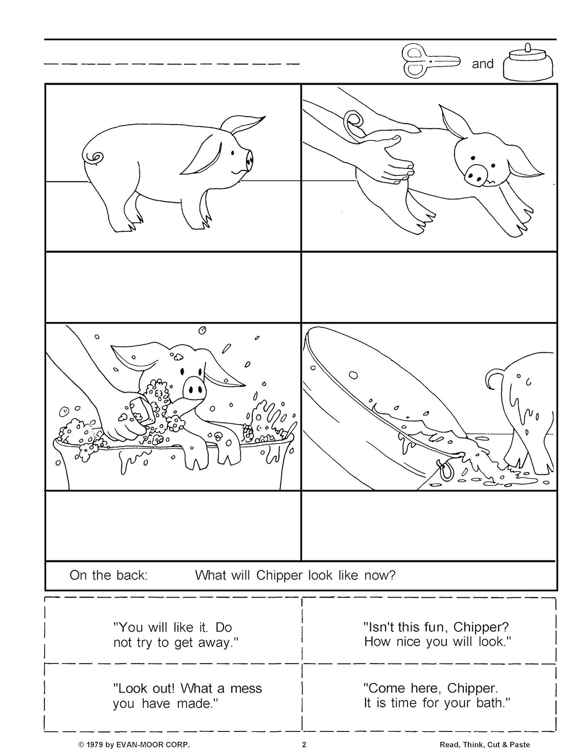 Read, Think, Cut and Paste Activities, Grade 1 - 3 Teacher Resource by ...