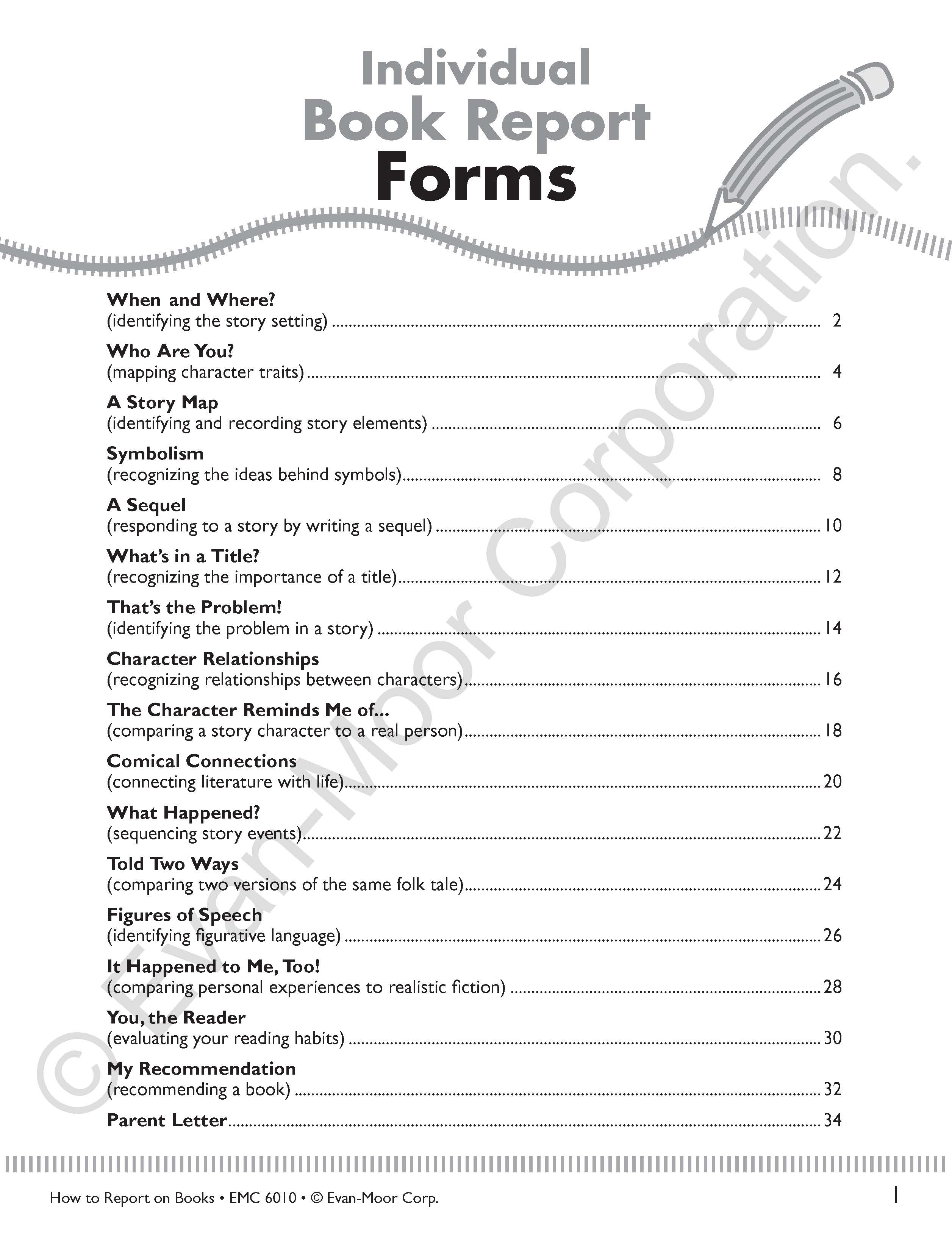 How to Report on Books, Grade 5 - 6 Teacher Resource by Evan-Moor ...