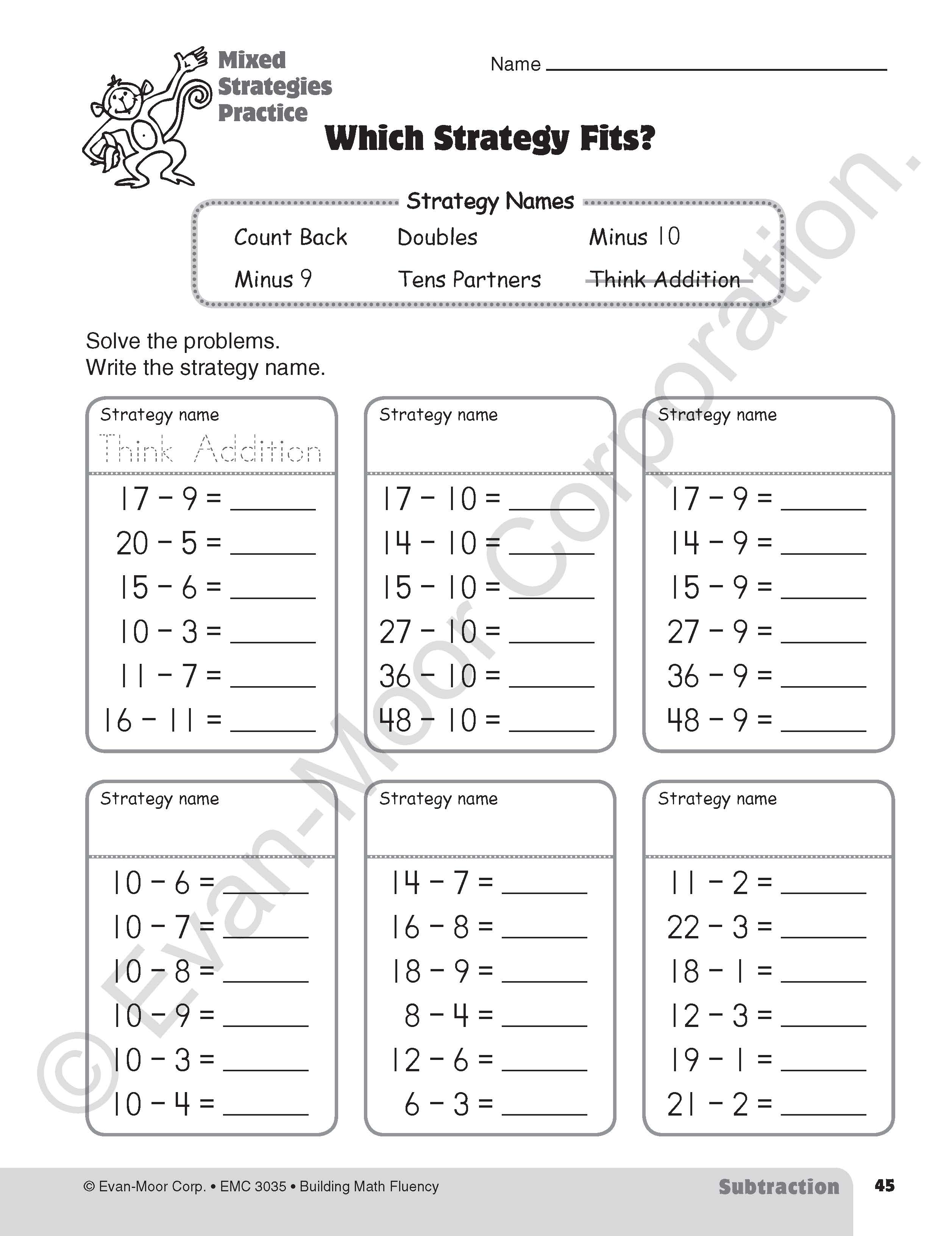 Building Math Fluency, Grade 3 Teacher Resource by Evan-Moor ...