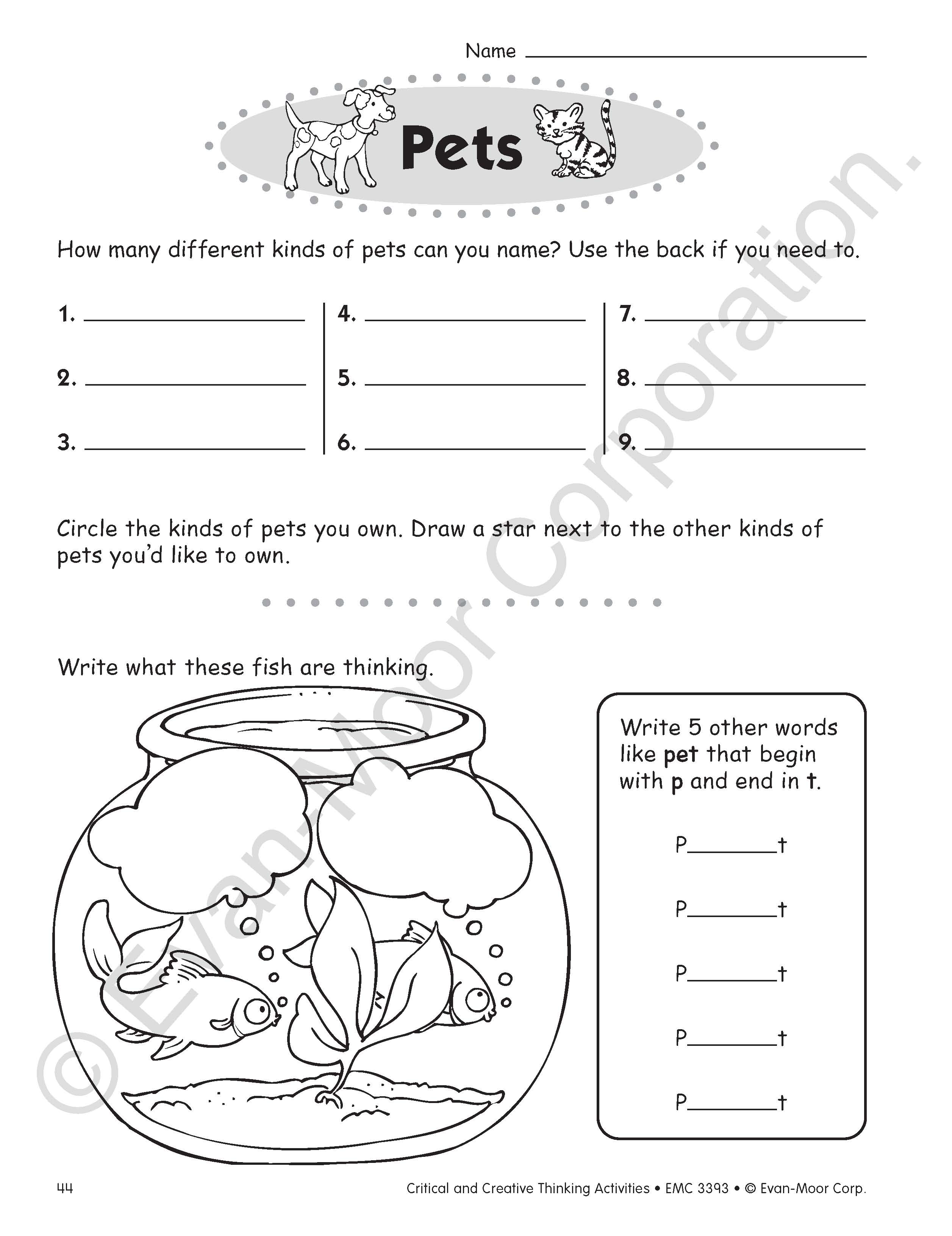 Critical and Creative Thinking Activities, Grade 3 Teacher Resource by ...