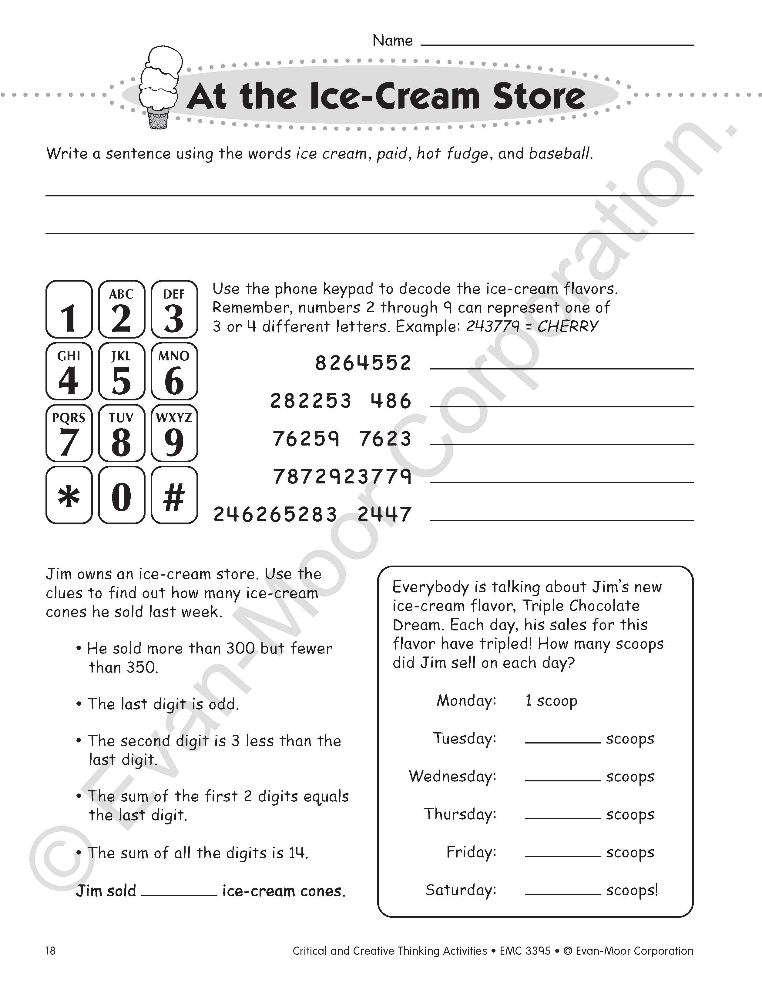Critical and Creative Thinking Activities, Grade 5 Teacher Resource by ...