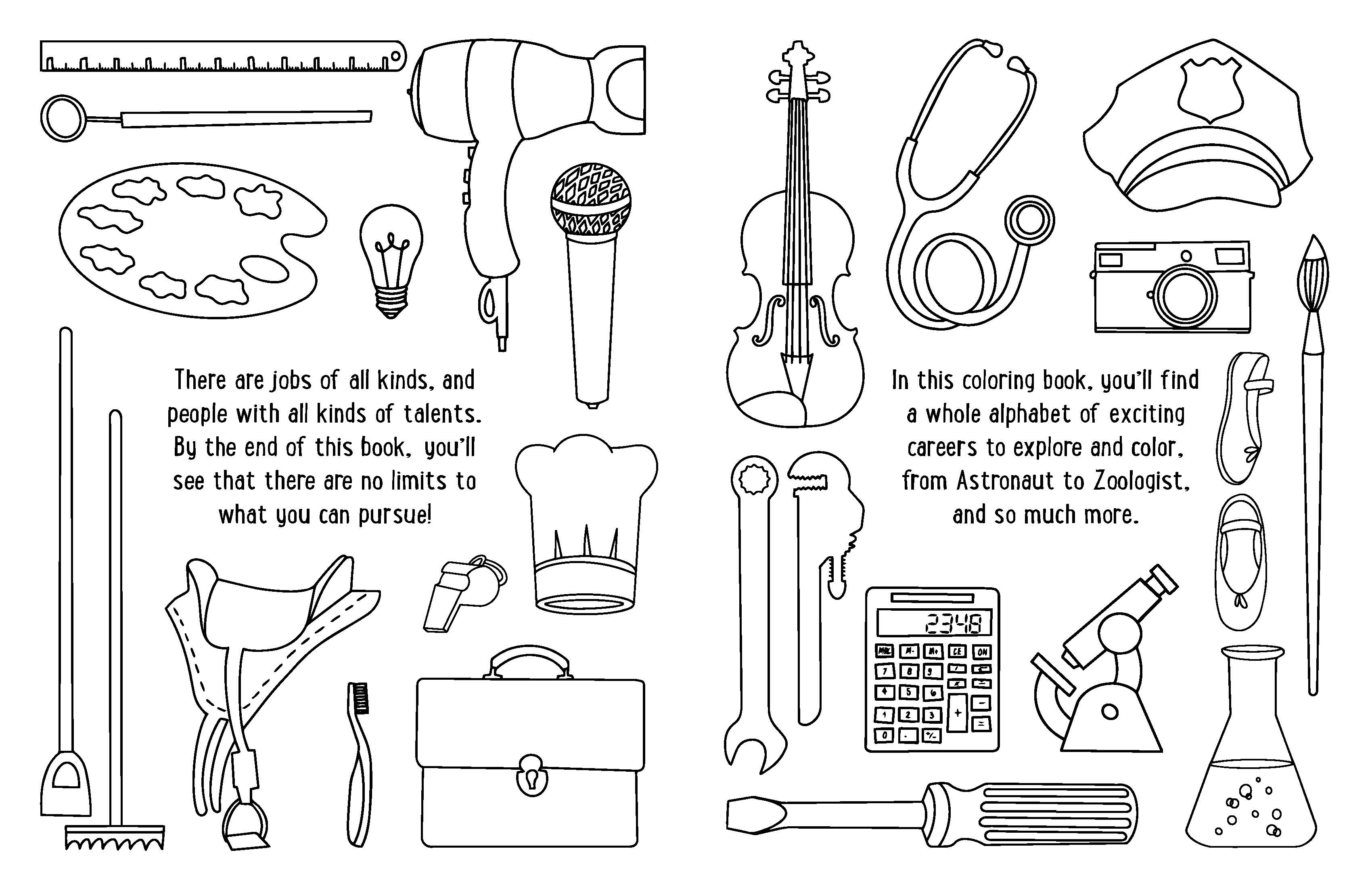 Alphabet Careers Coloring Pages