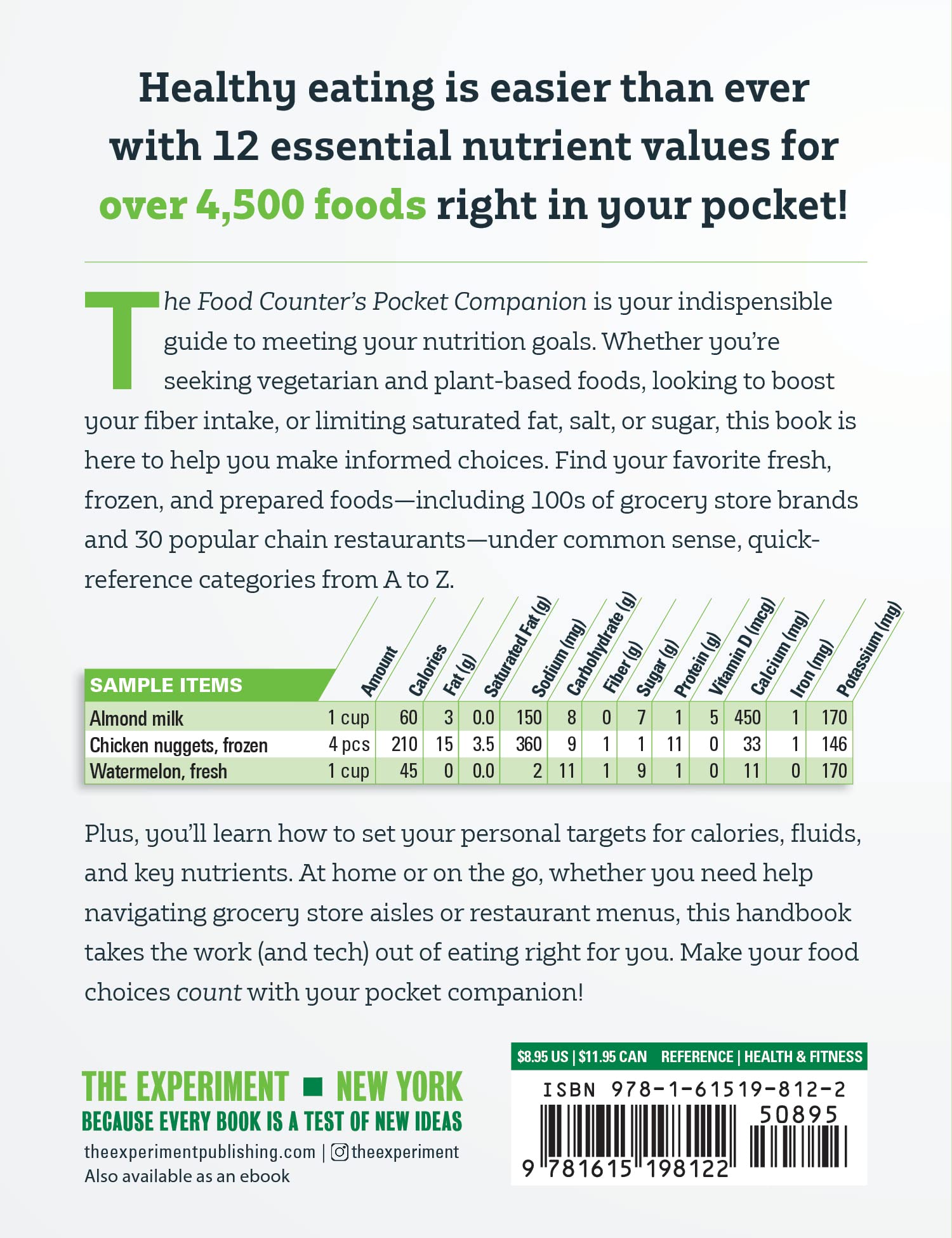 The Food Counter s Pocket Companion, Fifth Edition, Calories ...