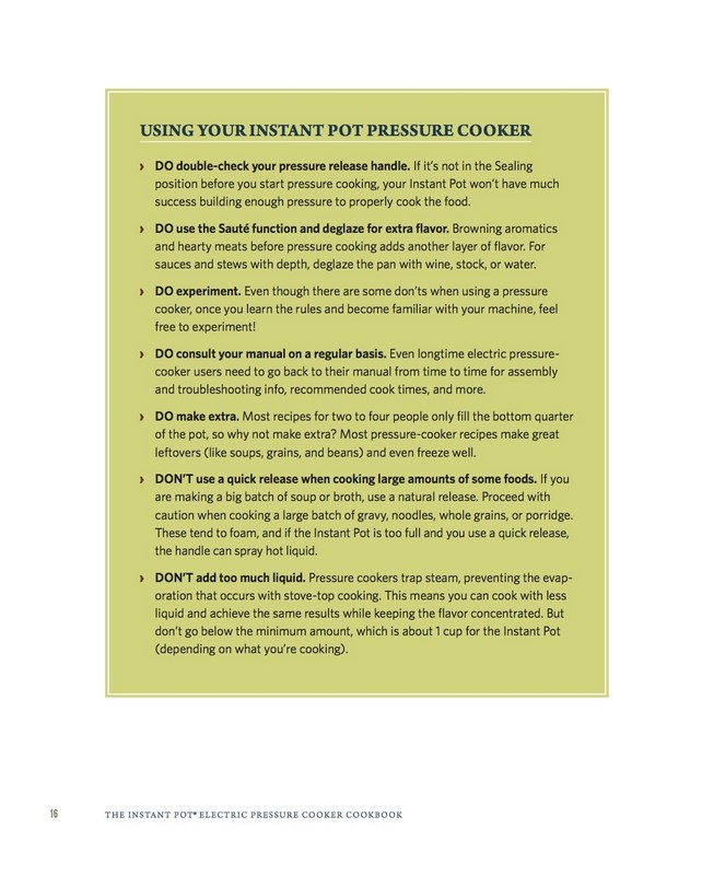 The Instant Pot Electric Pressure Cooker Cookbook, Easy Recipes for ...