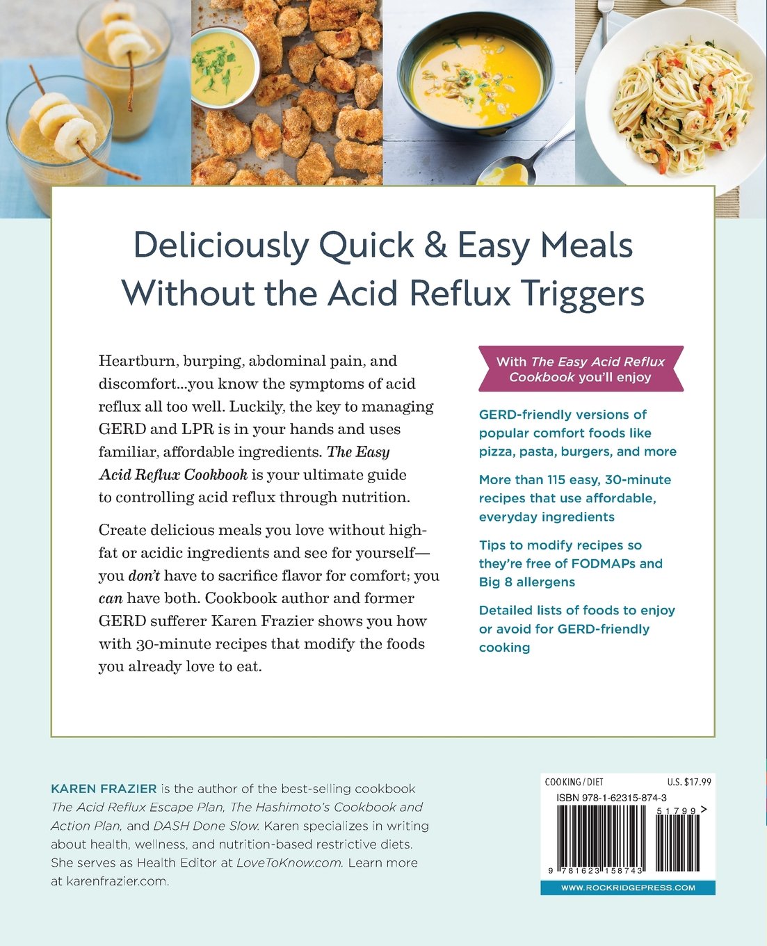 The Easy Acid Reflux Cookbook by Karen Frazier | Comforting 30-Minute ...