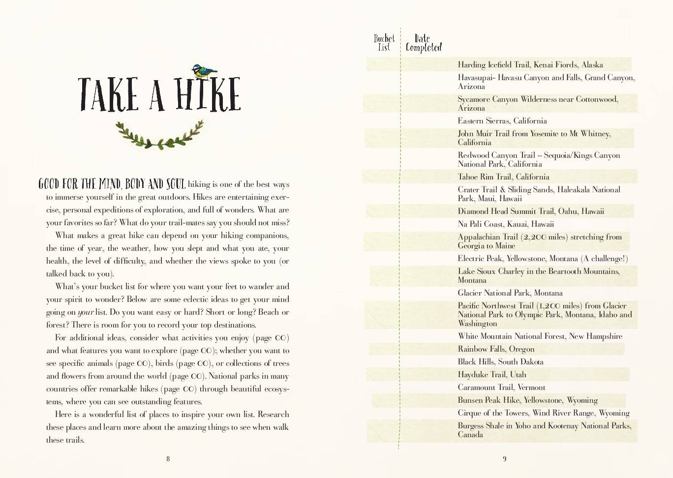 Great Outdoors, A Nature Bucket List Journal by Dick Vincent ...