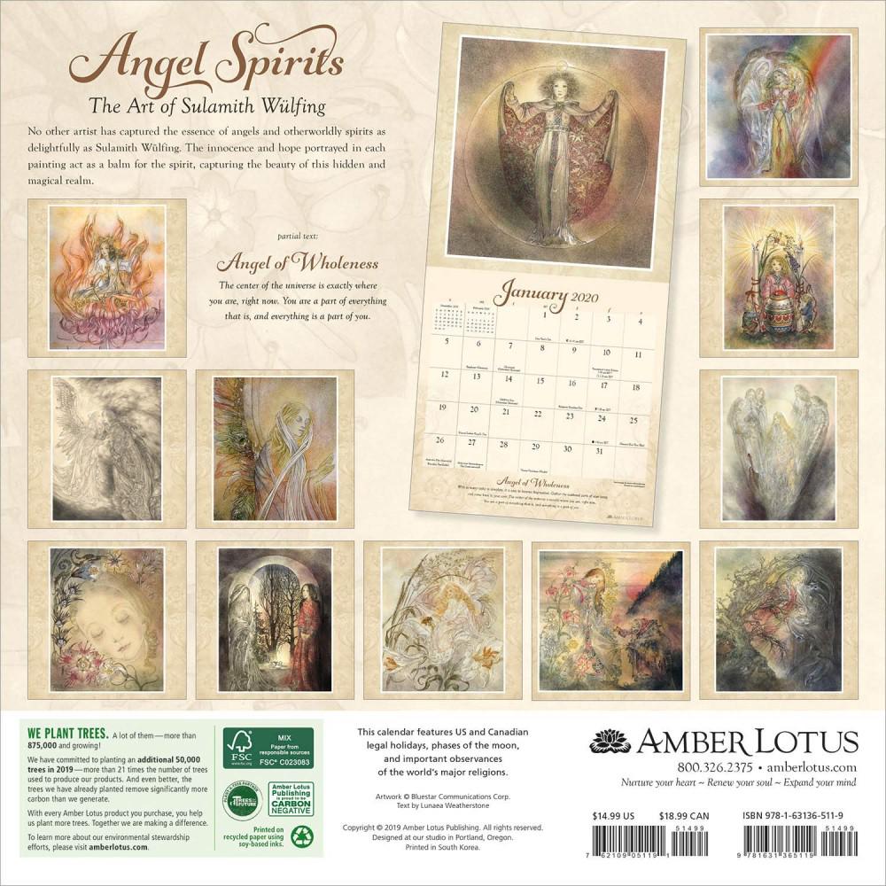 2020 Angel Spirits Wall Calendar, The Art of Sulamith Wulfing by ...