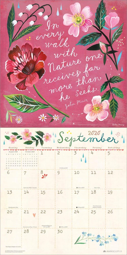 Live The Life You've Imagined - 2020 Wall Calendar by Katie Daisy ...