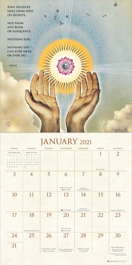 The Illuminated Rumi - 2021 Wall Calendar by Michael Green ...