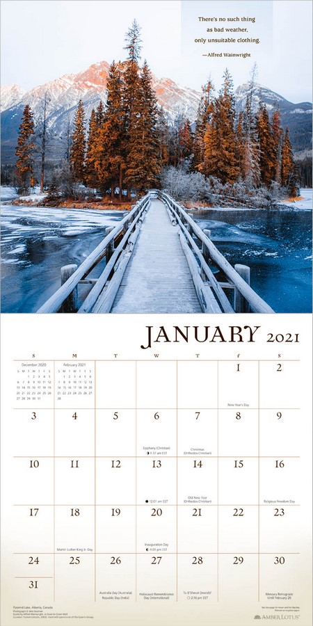 Wanderlust - 2021 Wall Calendar, Trekking the Road Less Traveled ...