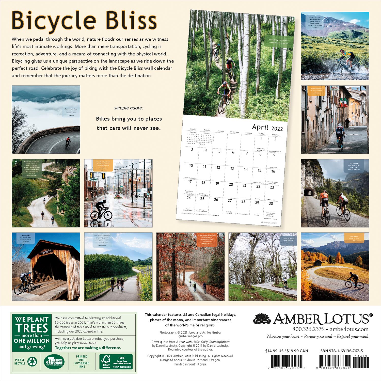 Bicycle Bliss - 2022 Wall Calendar, Bike Adventures and Inspiration by ...